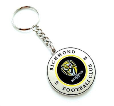 Richmond Tigers Official AFL Team Logo Round Zinc Alloy Print on ...