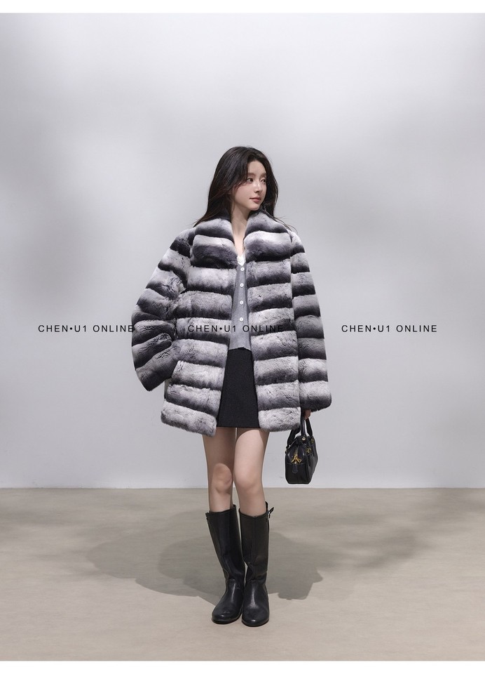 Luxury 100% Rabbit Fur Grass Coat Women's 2026 New Real Fur Warm ...