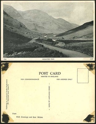 HONISTER PASS - BRIDGE, Mountain Road Old B/W Postcard | eBay