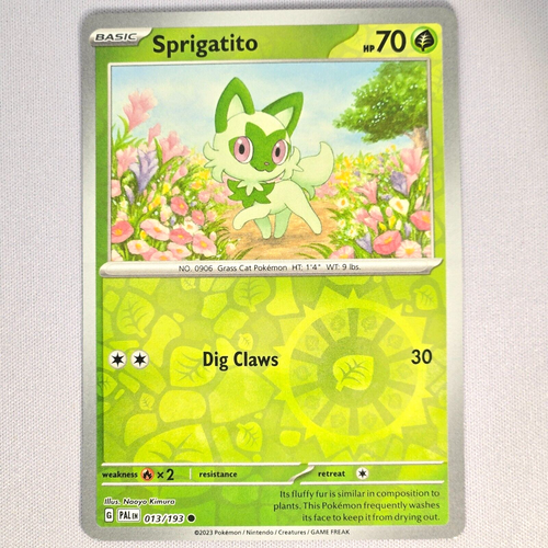 Sprigatito 013/193 Paldea Evolved Reverse Holo Common Pokemon Card ...