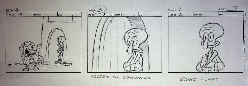 SpongeBob SquarePants 1999 Production Studio Storyboard Copy Page ...