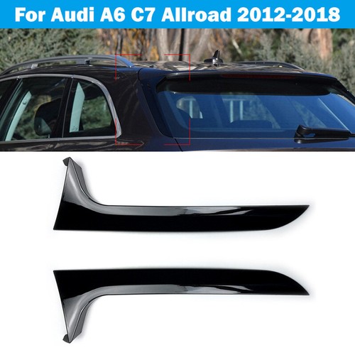 2PCS Rear Window Side Spoiler Fit For Audi A6 C7 Allroad TDI Quattro ...