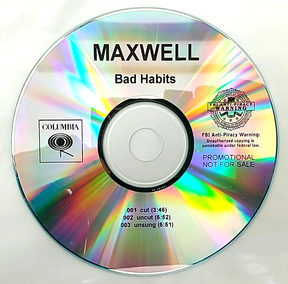 (CD) Maxwell ‎– Bad Habits, Promo, Single, Columbia, 3 Tracks, Rare. | eBay