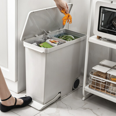 26L Large Recycling Rubbish Bin Kitchen Garden Waste Home Outdoor ...