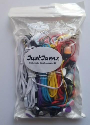 Justjamz Jelly Matte Colorful Earbud Headphones Stereo Multi Color 10 ...