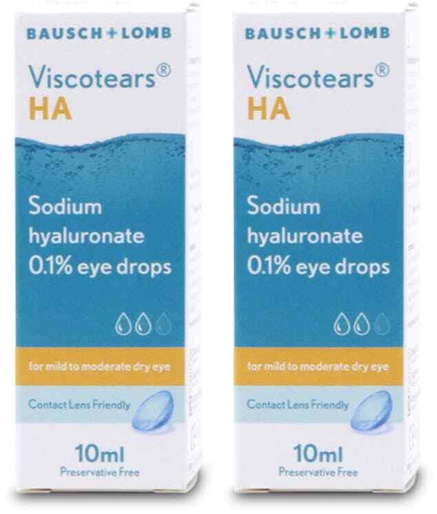 Viscotears Hyaluronic Acid Preservative Free Eye Drops 10ml X 2 | eBay UK