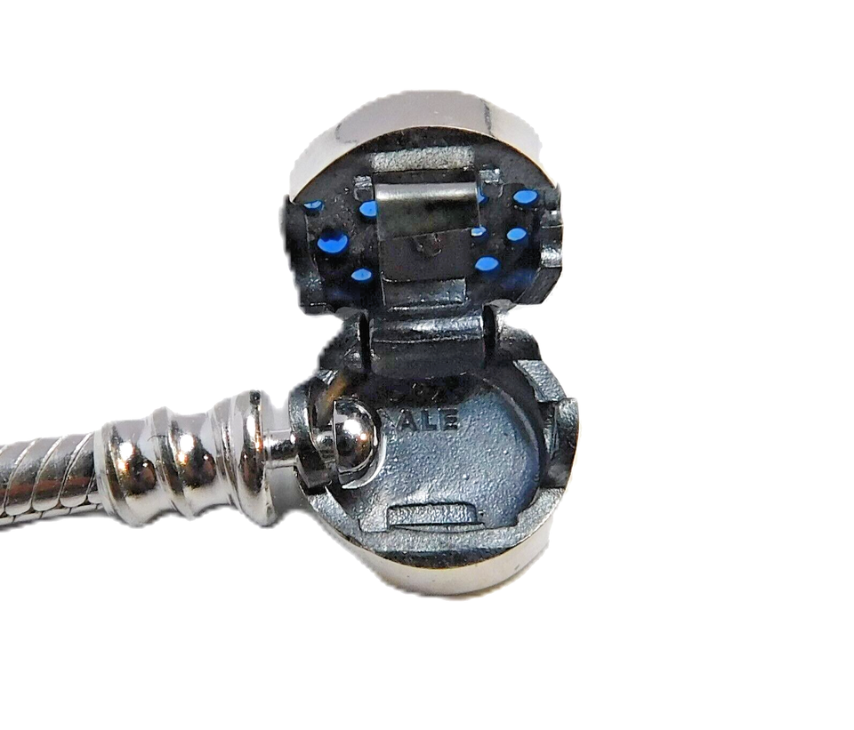 Authentic Pandora Moments Bracelet, Sparkling Blue Disc #599288C01 | eBay