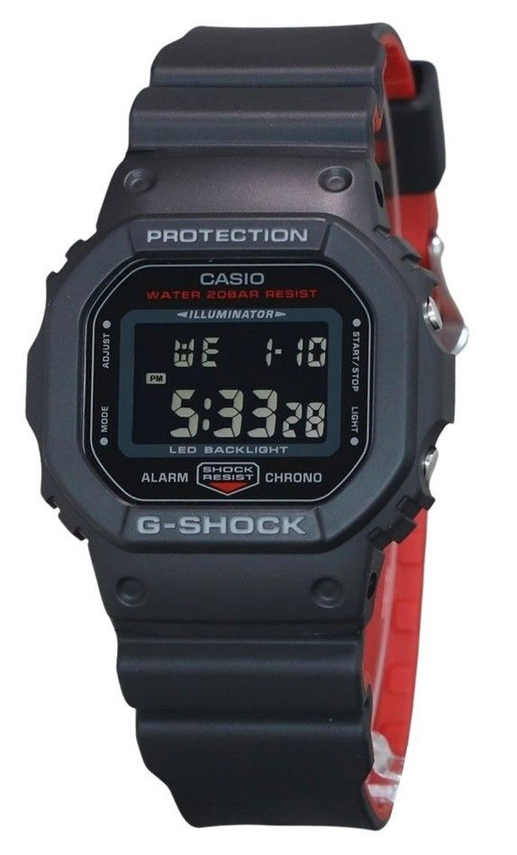 Casio G-SHOCK Digital Alarm Chrono Backlight Timer DW-5600UHR-1 200M ...