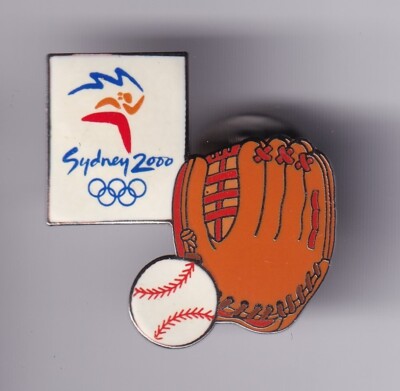 RARE BIG PINS PIN'S .. OLYMPIQUE OLYMPIC SYDNEY 2000 TEAM BASEBALL BASE ...