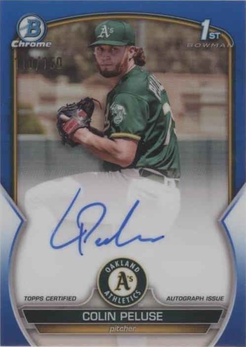2023 Bowman - Chrome Prospect Autographs Colin Peluse #CPA-CPE Blue ...