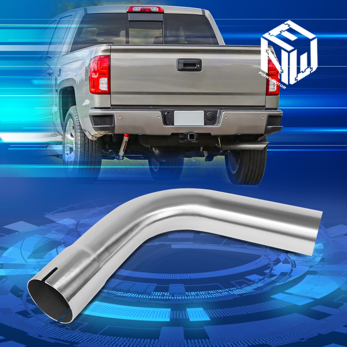 2.5" OD Polished Stainless Steel DIY Custom 90 Degree Mandrel Bend ...