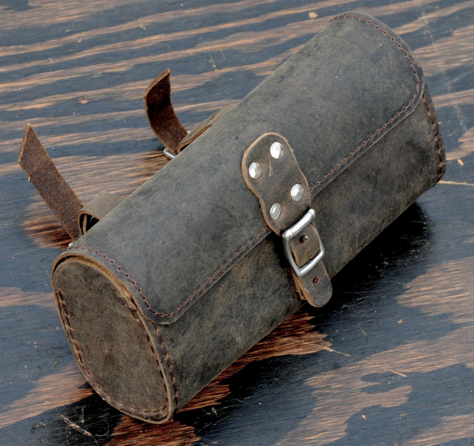 Vintage Brown Leather Bike TOOL BAG B Fixie Schwinn Cruiser Bicycle ...