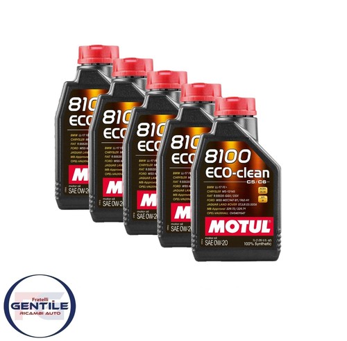 5LT Engine Oil MOTUL 8100 Eco-Clean 0W-20 100% Synthetic Acea C5/C6 ...