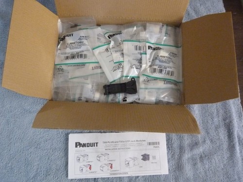 Panduit Giga TX Cat6 Network jack CJ688TGBU Blue, Box of 50 | eBay