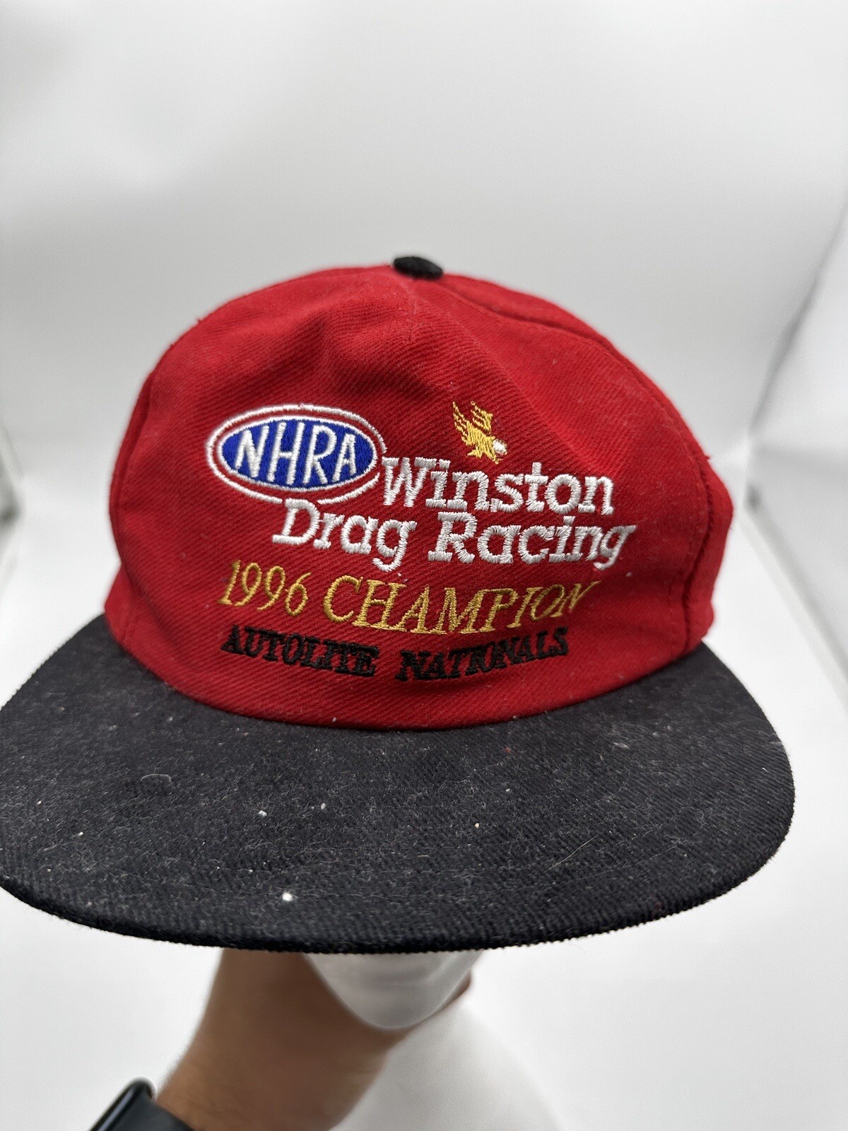 Vintage 1996 Winston Drag Racing Baseball Cap Red One… - Gem