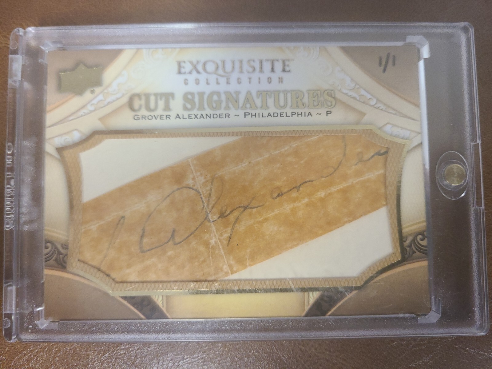 2011 EXQUISITE SP LEGENDARY CUT SIGNATURES 1/1 GROVER ALEXANDER- SUPER ...