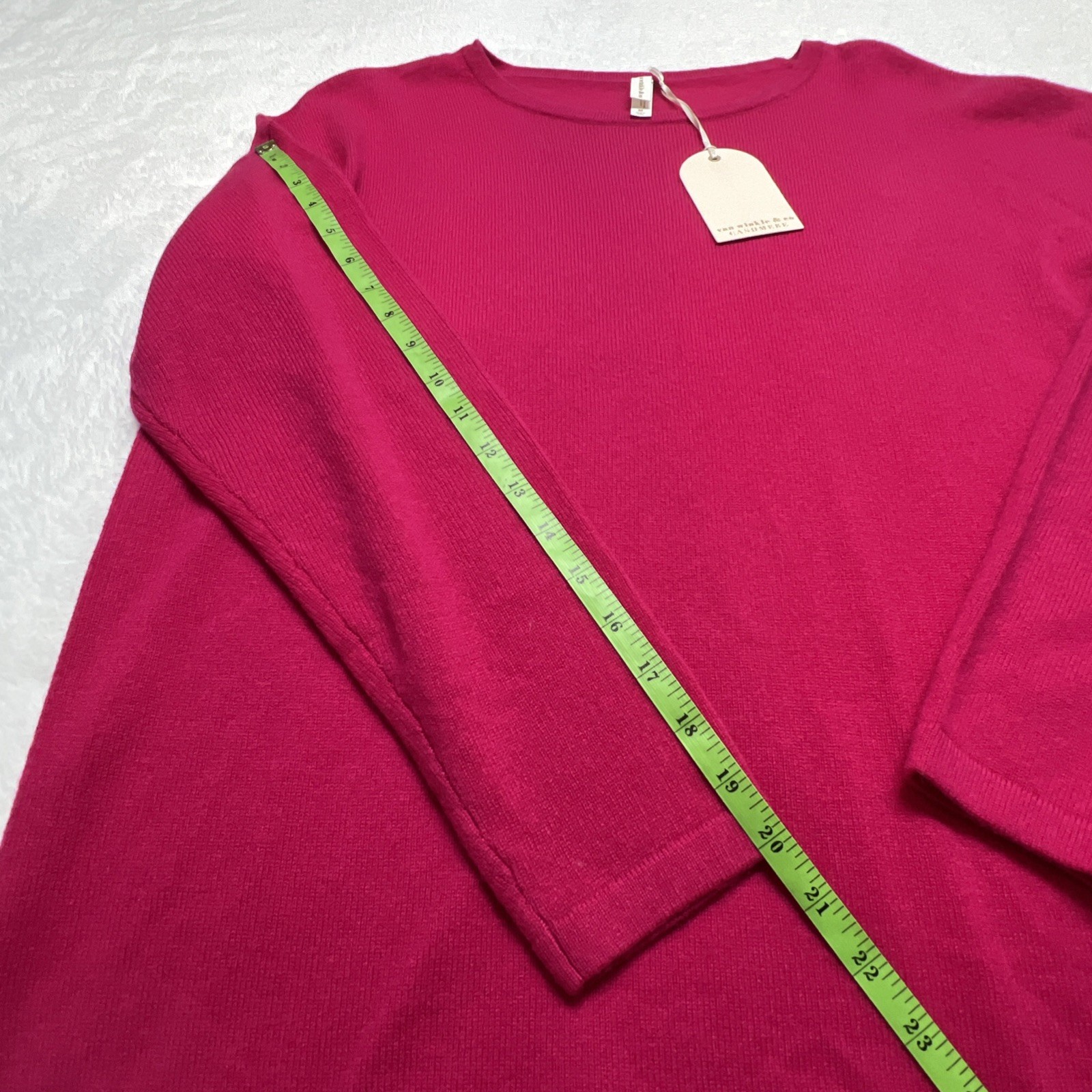 Van Winkle Co Womens M Cashmere Lounge Set Sweater Top Pants Pink
