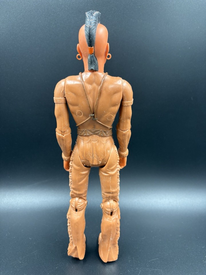 Vintage Marx Johnny West Fighting Eagle 12" Indian Mohawk Action Figure ...