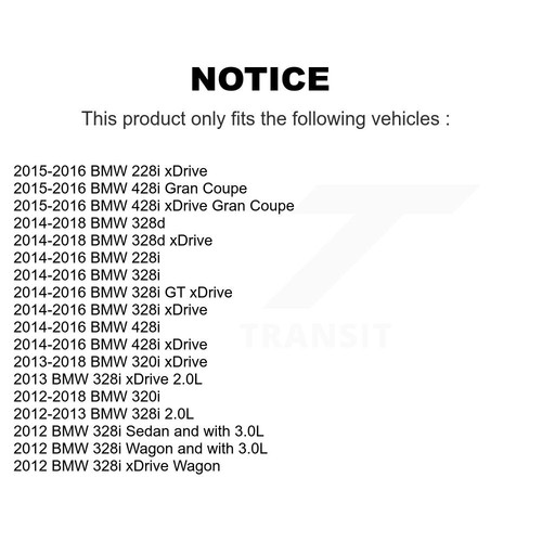 Air Filter (2 Pack) For 2012-2016 BMW 328i xDrive 2013-2018 320i 2.0L ...