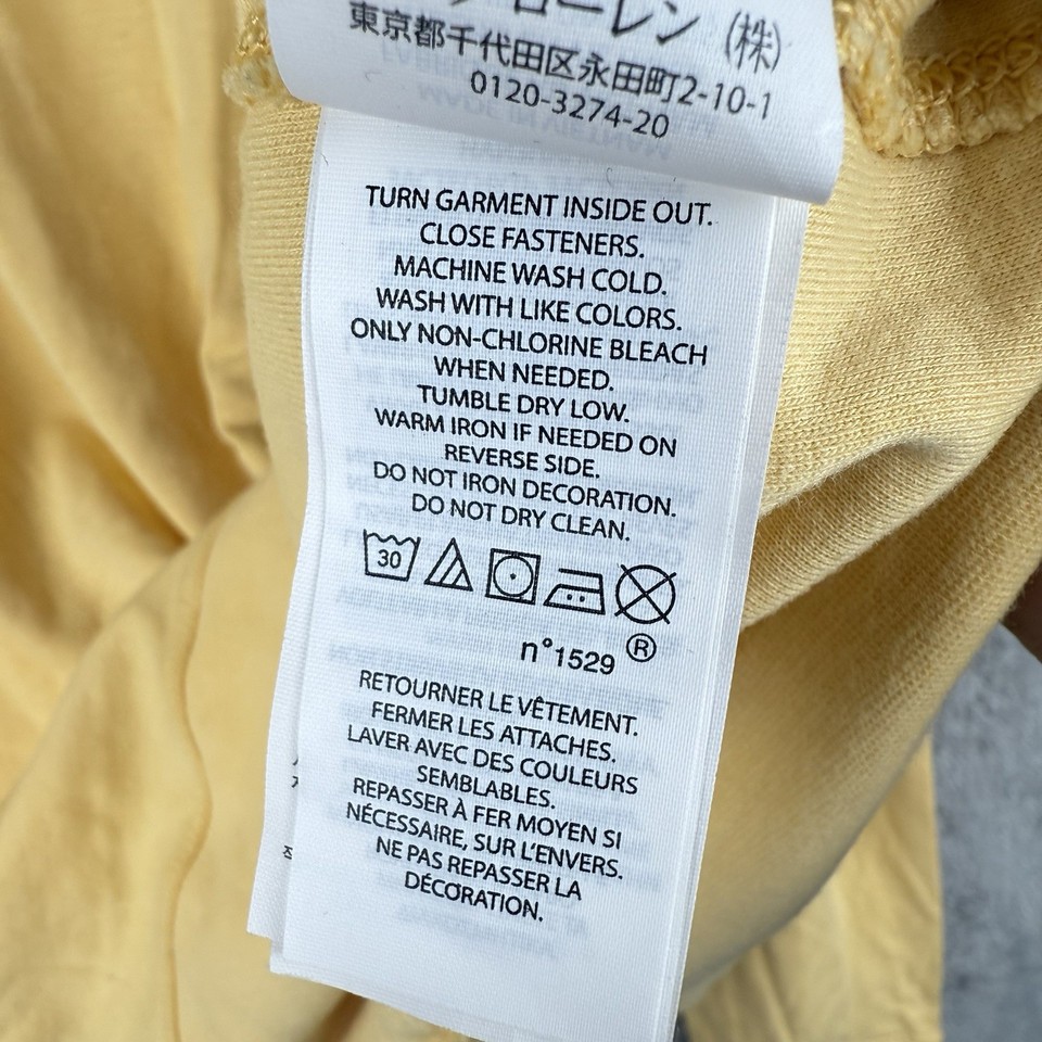 Polo Ralph Lauren Sweater Mens XL Butter Yellow Pullover 1/4 Zip Pony ...