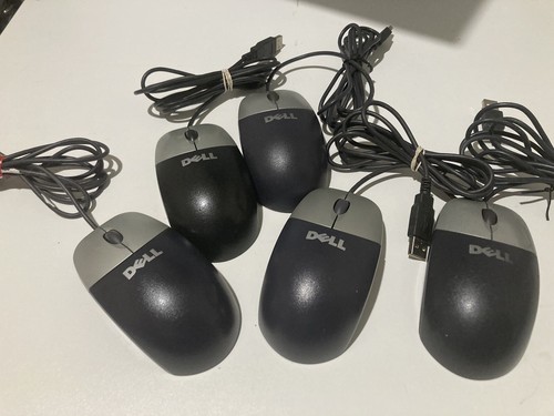 Lot of 5 Dell 0KD944 MO56UOA 2-Button USB Optical Mouse Scroll Wheel ...