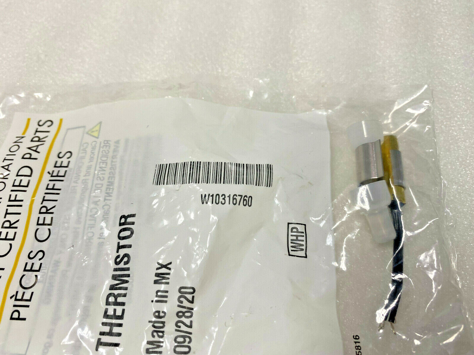 GENUINE OEM Whirlpool Refrigerator Temperature Sensor Kit W10316760 | eBay