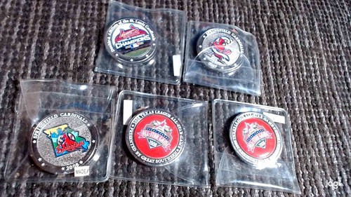 (5) Springfield Cardinal's Coins 2007 and 2008 Texas League All-Star ...