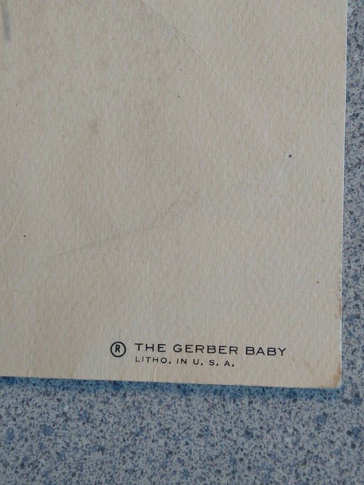 1931 Gerber Baby Lithograph Art Print 8” x 10” Baby Food Company | eBay