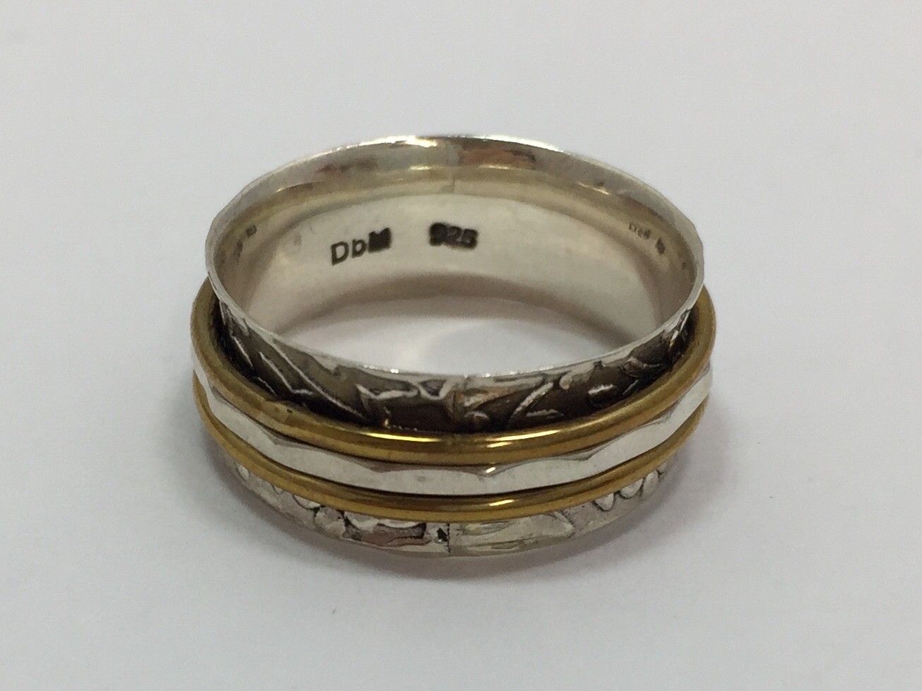 DbM Kensington Spinner Band Ring Size 8 Sterling Silver 925 | eBay