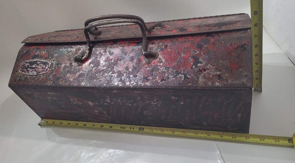 Proto Tool Box Vintage Mechanic Portable All Metal 21"x7.5" Removable ...
