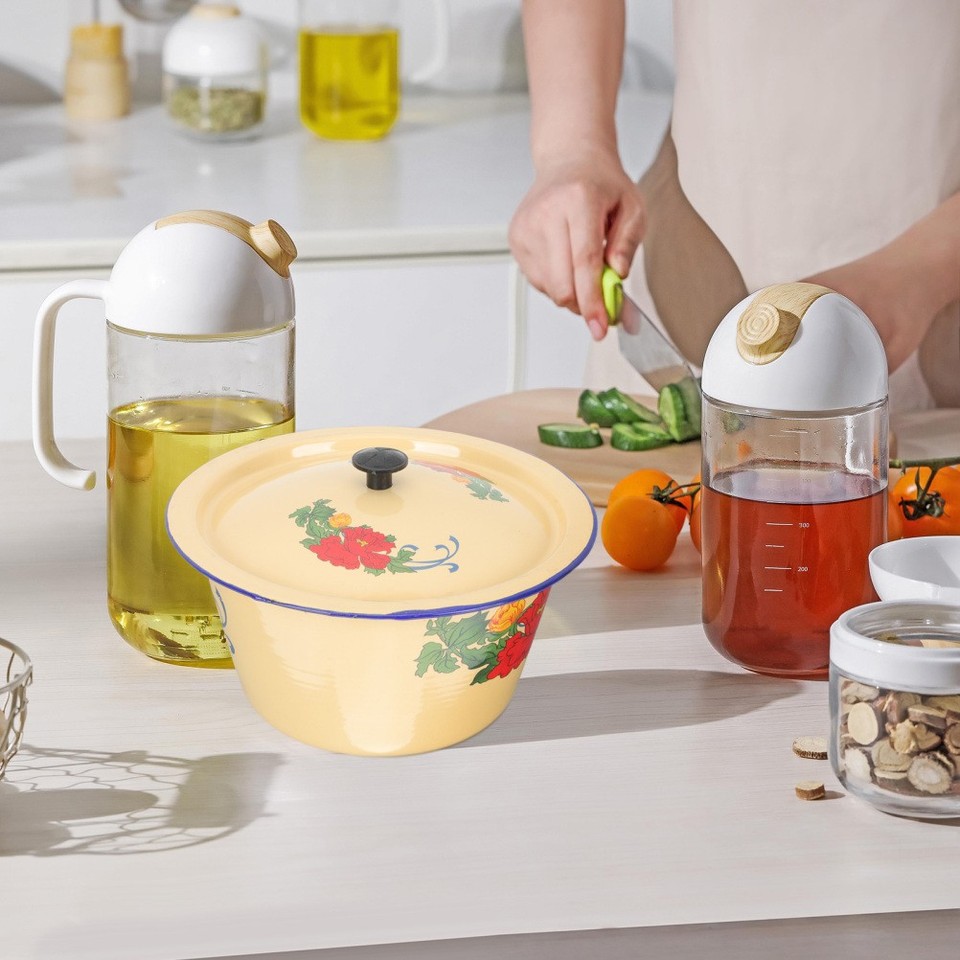Enamel Hand-washing Pot Home Enamel Cookware Retro Washing Enamels ...