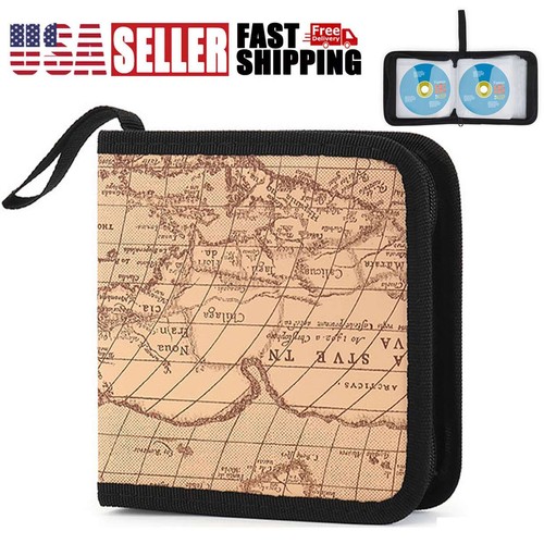 40 CD DVD Case Portable Holder Large Storage Disc Wallet Bag for Car ...