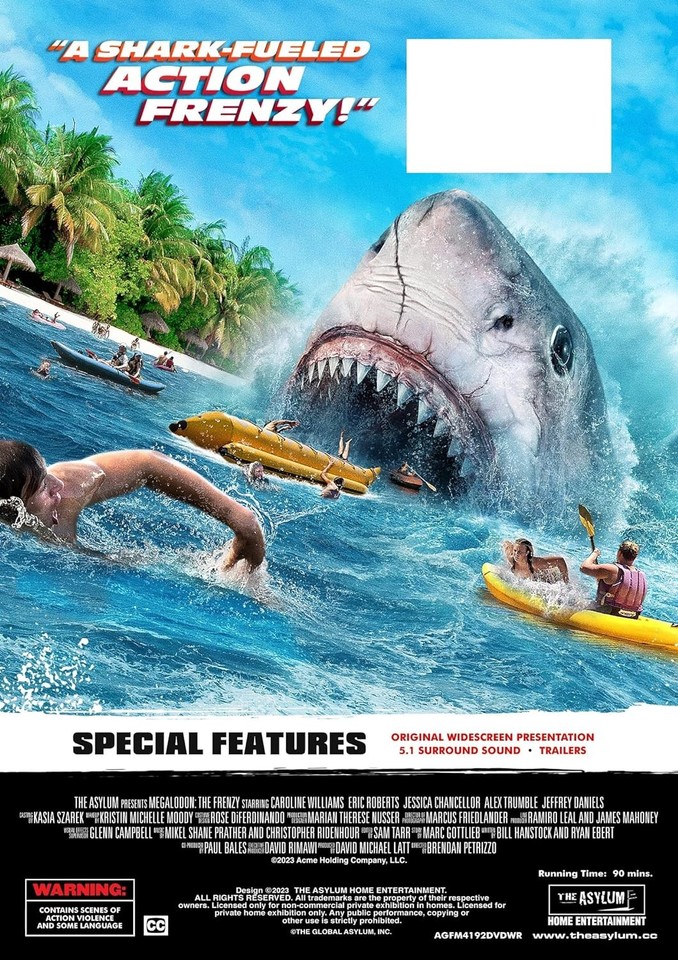 Megalodon: The Frenzy (DVD) Eric Roberts Caroline Williams Jessica ...