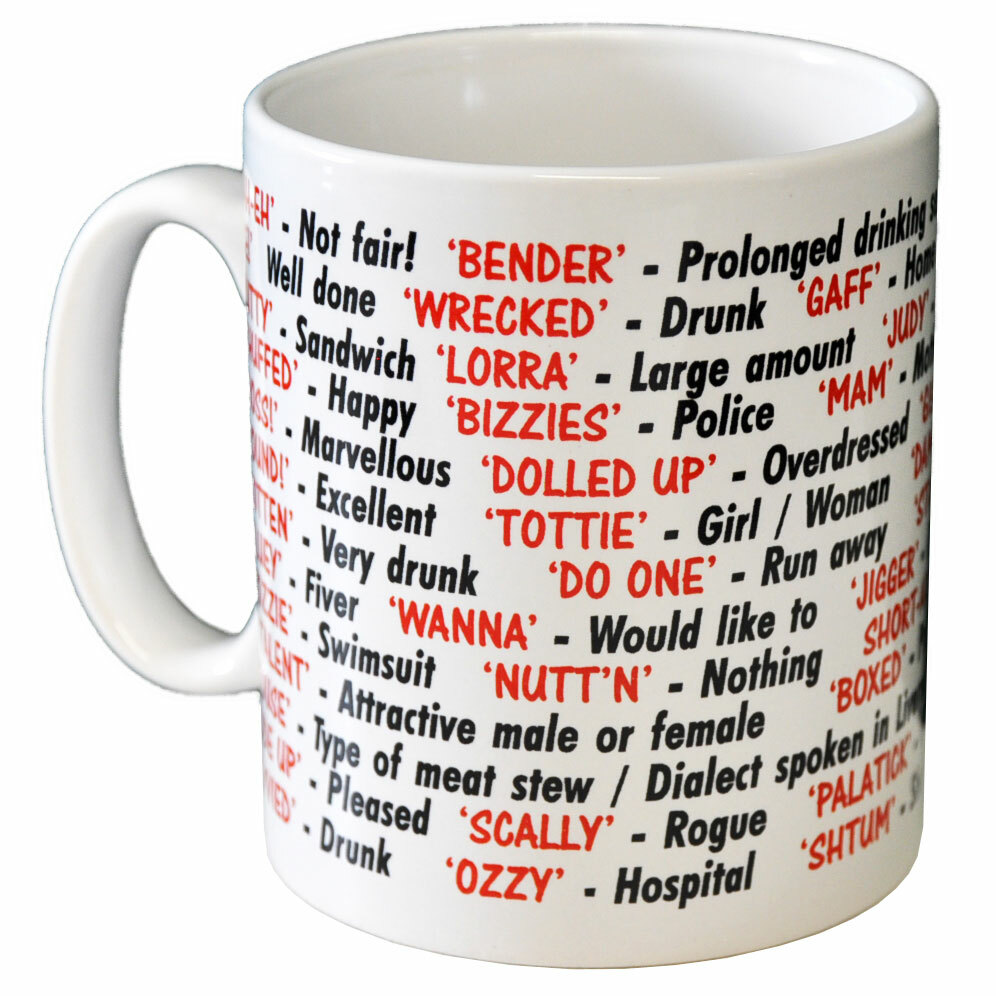 Scouse Dialect Translator Ceramic Coffee Mug - can be personalised ...