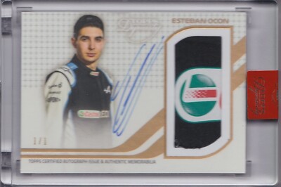 2021 Topps DYNASTY Formula 1 ESTEBAN OCON Patch Auto GOLD #1/1 F1 ...