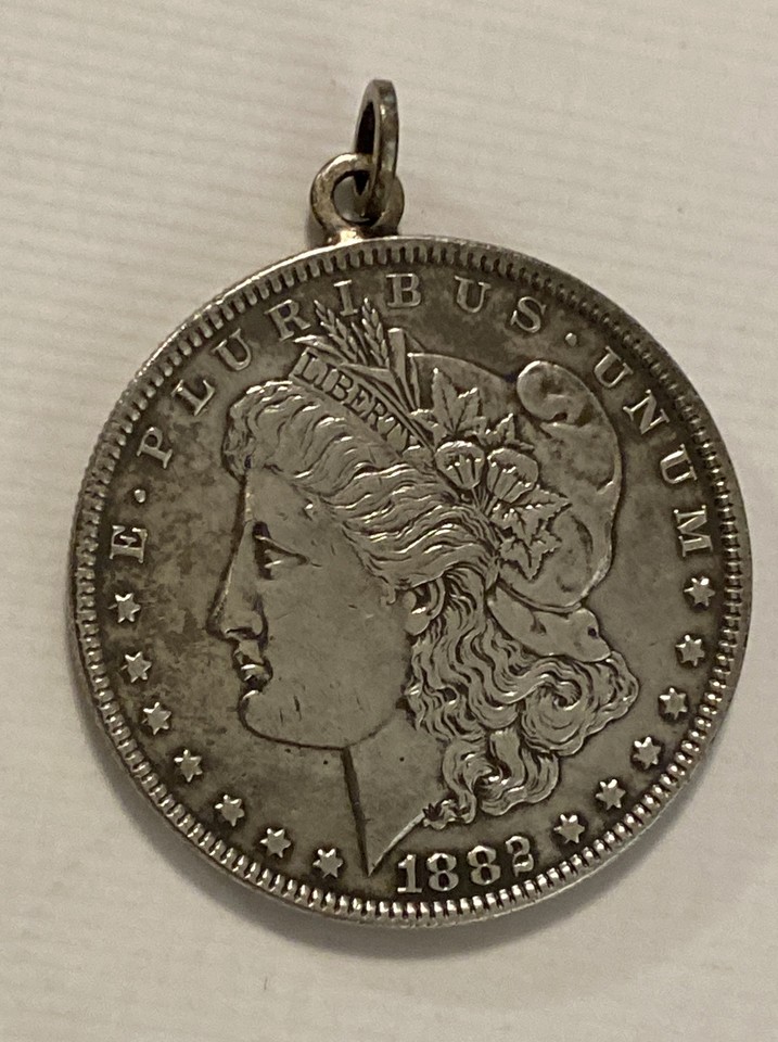 Vintage 1882 Morgan Silver Dollar Pendant OUTSTANDING! | eBay