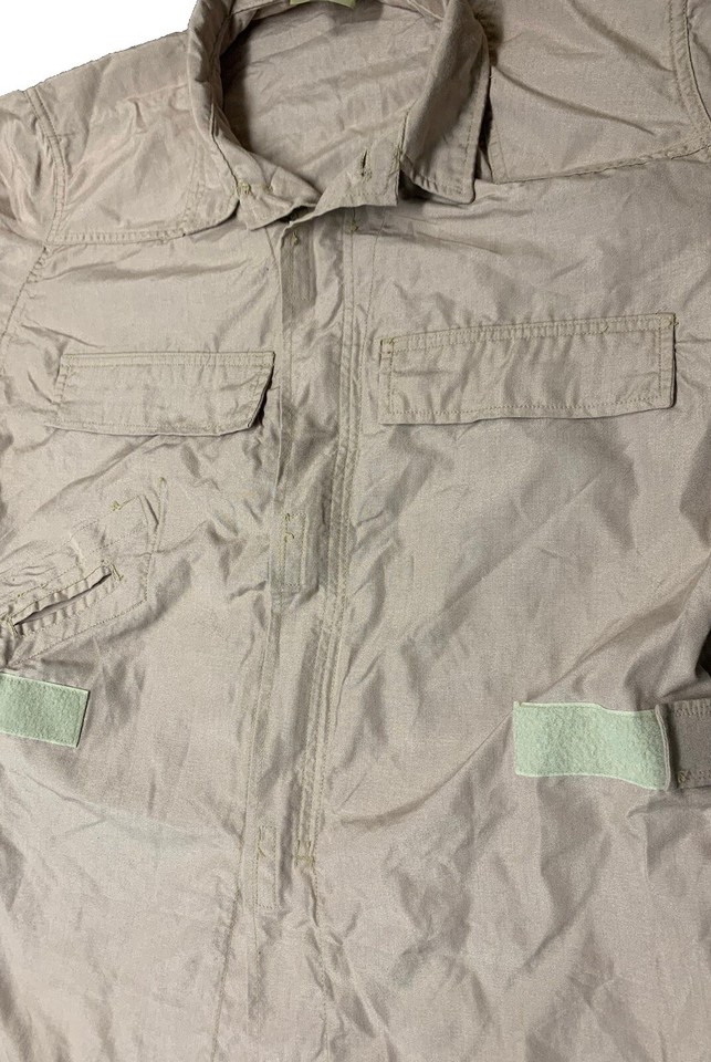 US Military Tan Aircrew Combat Coat Men Medium Long Zip Utility ABDU ...