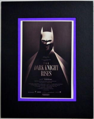 BATMAN The DARK KNIGHT RISES Pro Matted PRINT DC / Mondo Olly Moss FREE ...