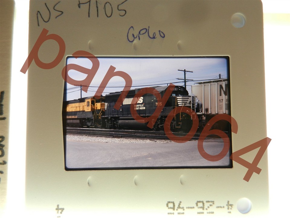 RR Train Slide #7105 NS Norfolk Southern EMD GP60 DIESEL LOCOMOTIVE ...