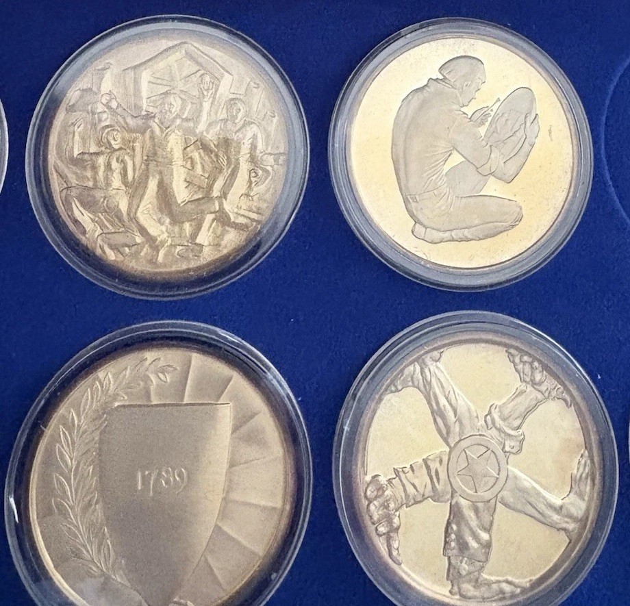Hamilton Mint "Spirit of America" medallion set. 24K Gold on .999 Fine ...