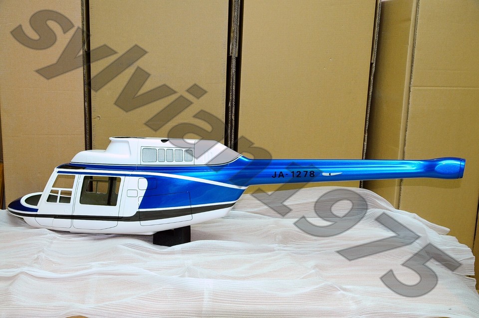 Funkey Jet Ranger ( .60 -.90 ) 700 size scale fuselage BLUE NIB | eBay