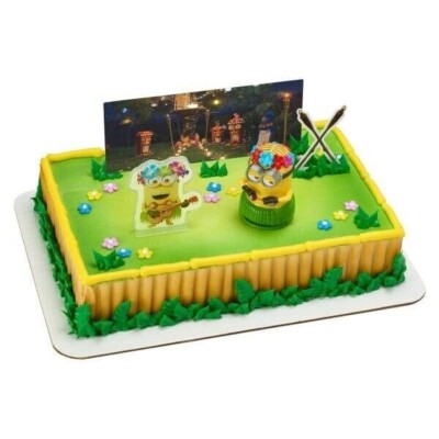 DecoPac Despicable Me 3 Hula Party Minions Cake Topper Decorating Kit ...
