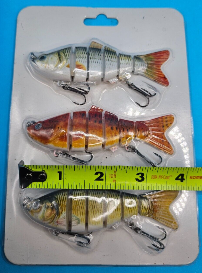 3 Pack Topwater Bass Fishing Lures Large Lipless Swimbait Kit set | eBay