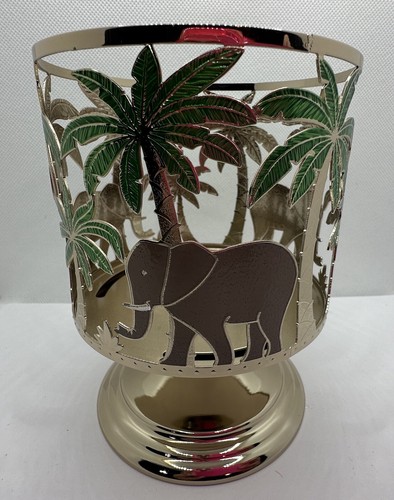 Bath & Body Works Tropical Elephant Palm Trees 3-Wick Candle Holder ...