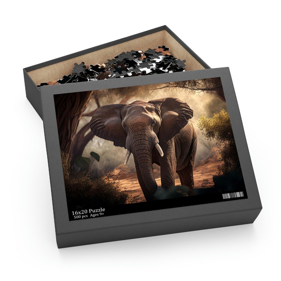 Elephant Jigsaw Puzzle (30 - 1000 Piece) Jigsaw Puzzle for Kids and ...