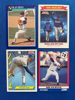 1991 Score & Superstar Nolan Ryan Texas Rangers MLB HOF (4 Card Set) | eBay