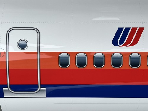 1980’s United Airlines DC 10 Mcdonnell Douglas Curved Side Airplane ...