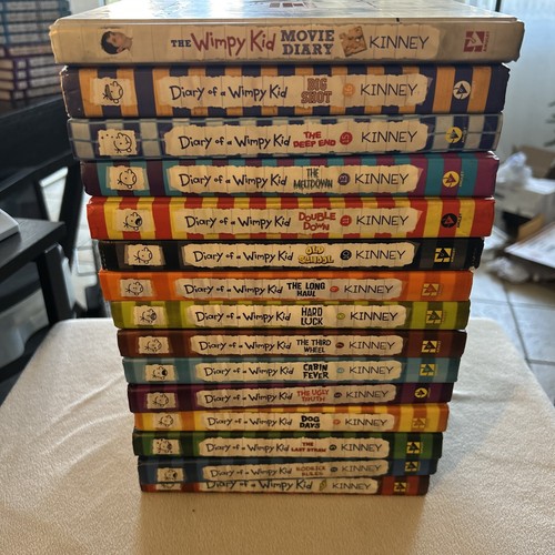 Diary of a Wimpy Kid 16 Books Set Lot Jeff Kinney Hardcover 1-11 13,15 ...