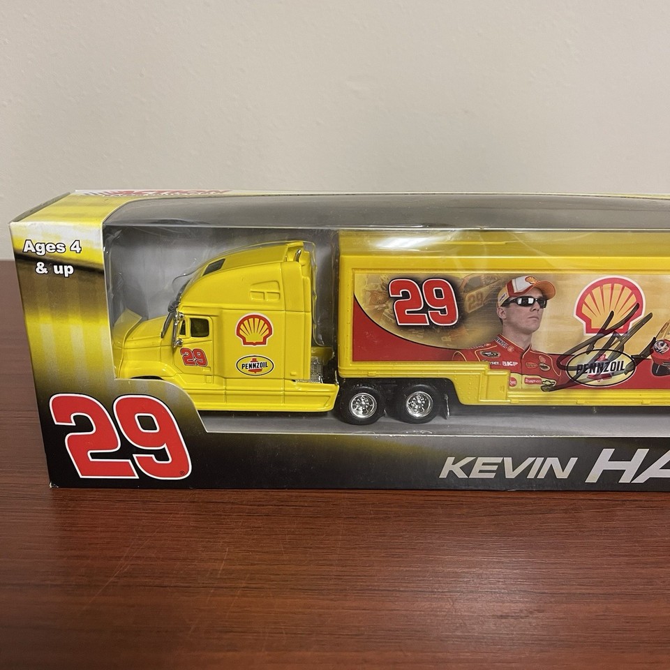 Signed Nascar Kevin Harvick #29 2008 Shell Pennzoil Hauler Back 1:64 ...