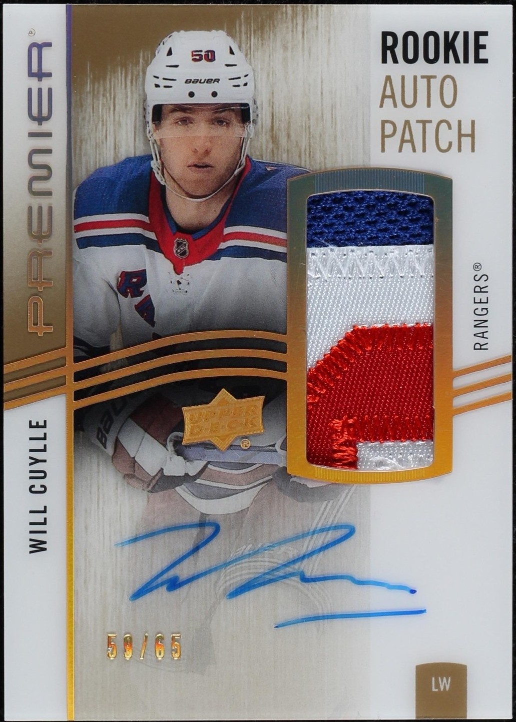 2023-24 Upper Deck Premier - Acetate Rookie Auto Patch Will Cuylle #AR ...